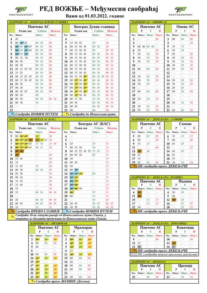 PANTRANSPORT: Uvedena linija BROJ 7, a ovo je NOVI RED VOŽNJE za ...